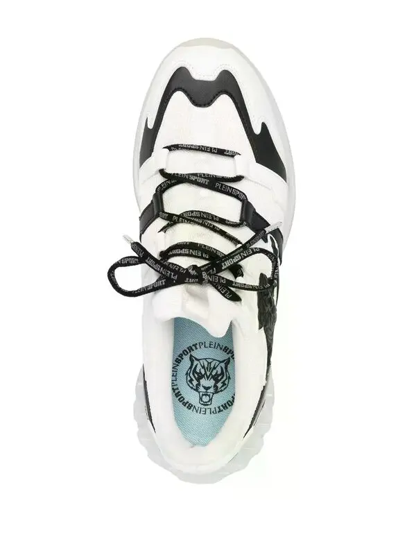 PLEIN SPORT Runner Tiger Lace-up Sneakers - White