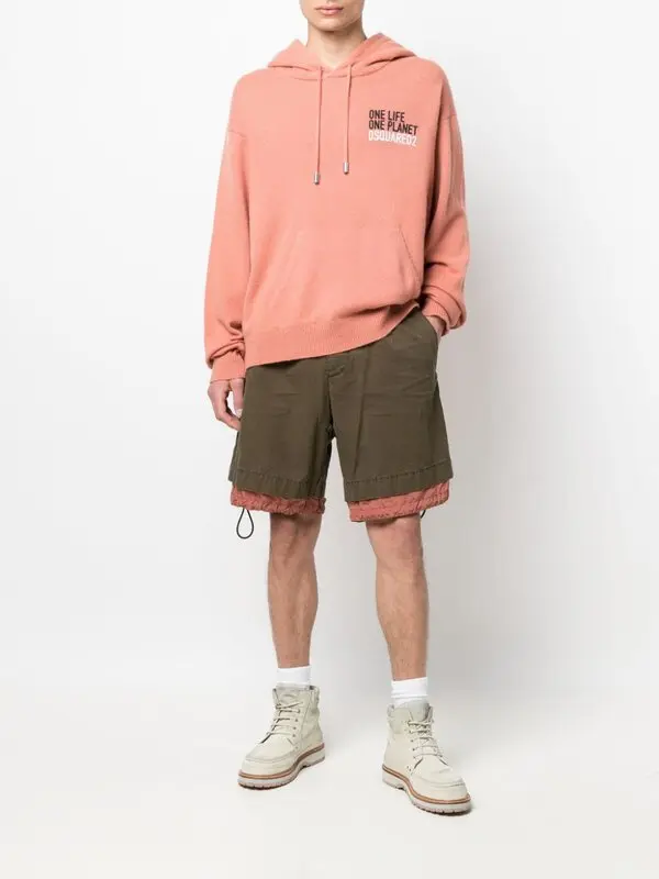 Dsquared2 Logo-embroidered Cashmere Hoodie