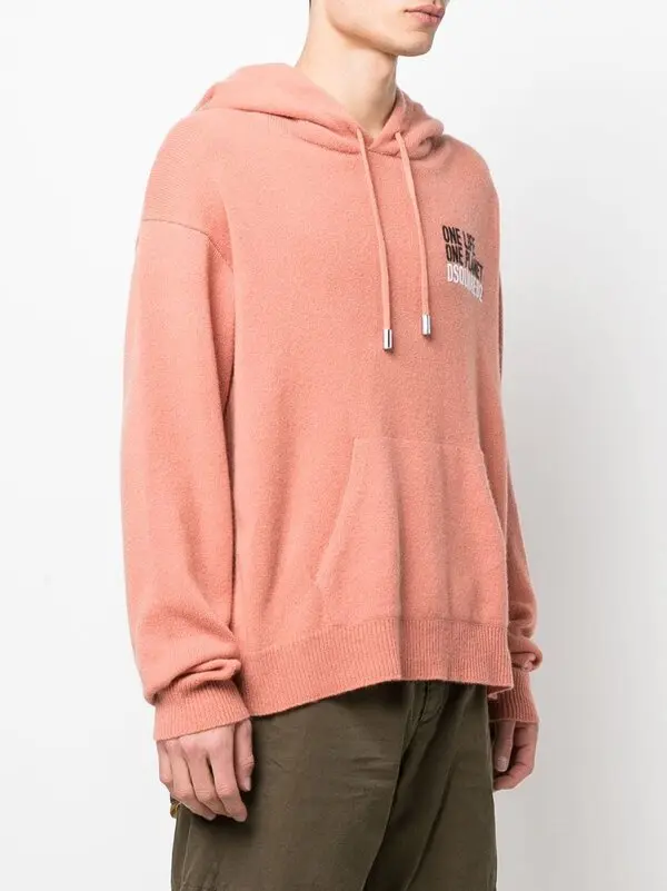 Dsquared2 Logo-embroidered Cashmere Hoodie