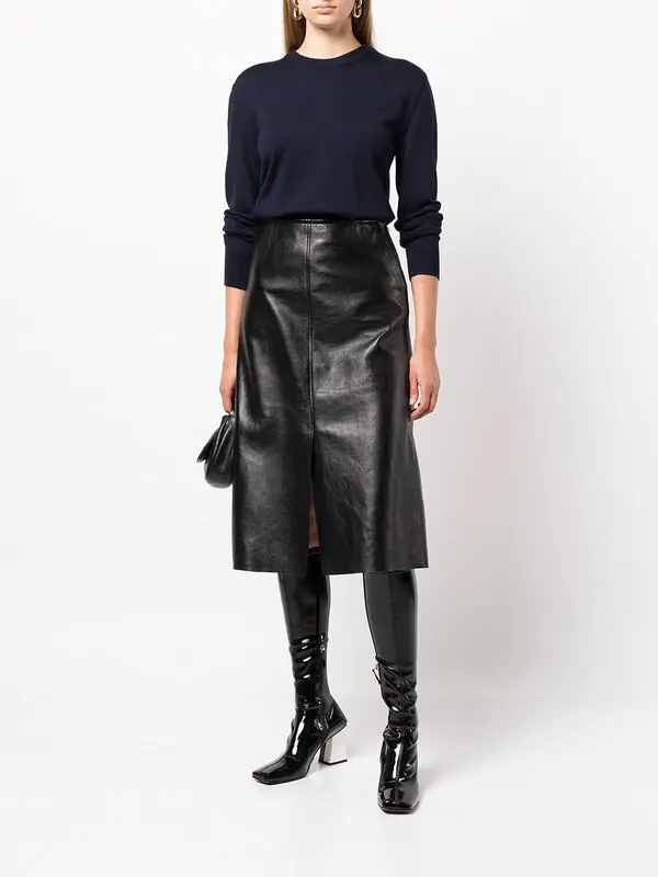 JIL SANDER Crew-neck Merino Wool Sweater - Blue