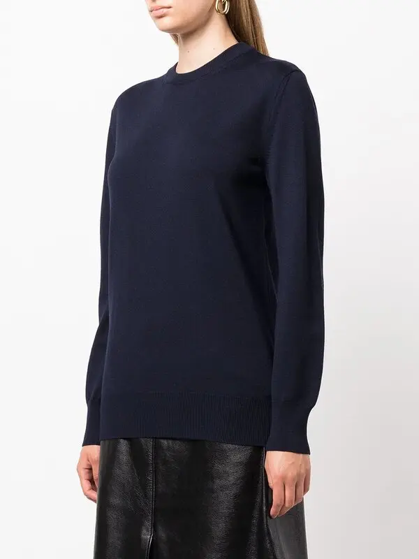 JIL SANDER Crew-neck Merino Wool Sweater - Blue