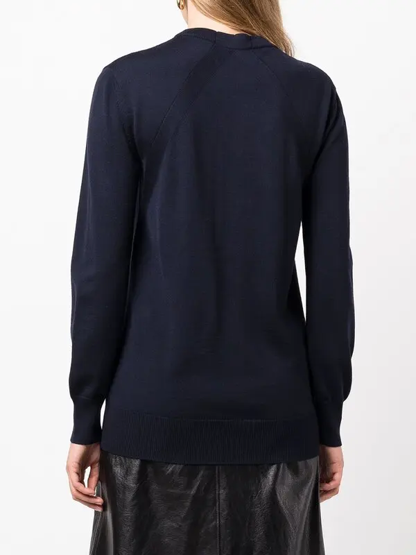 JIL SANDER Crew-neck Merino Wool Sweater - Blue