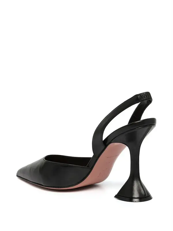 Amina Muaddi Holli 95mm Slingback Pumps - Black