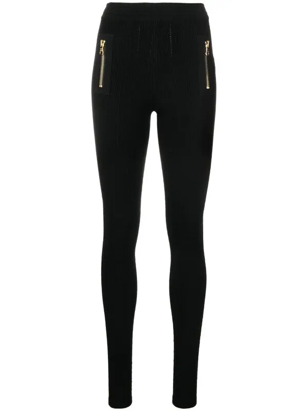 Balmain Panelled Slim-cut Leggings