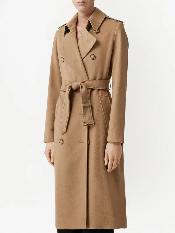Burberry Kensington Cashmere Trench Coat
