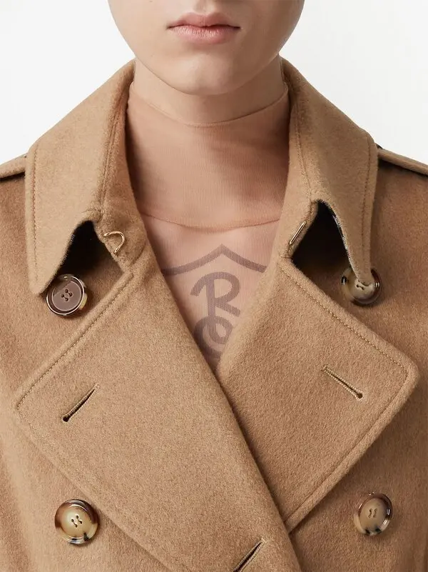 Burberry Kensington Cashmere Trench Coat