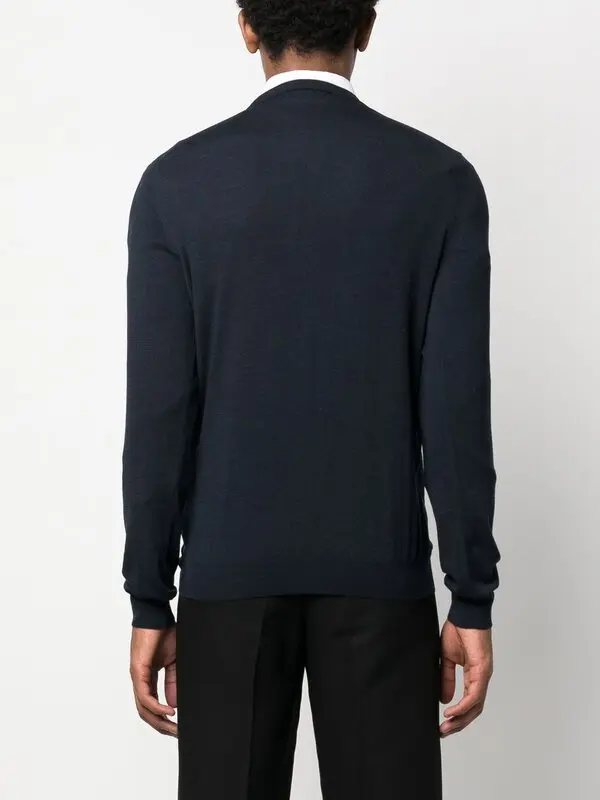 ZANONE Crew-neck Wool-blend Sweater - Blue