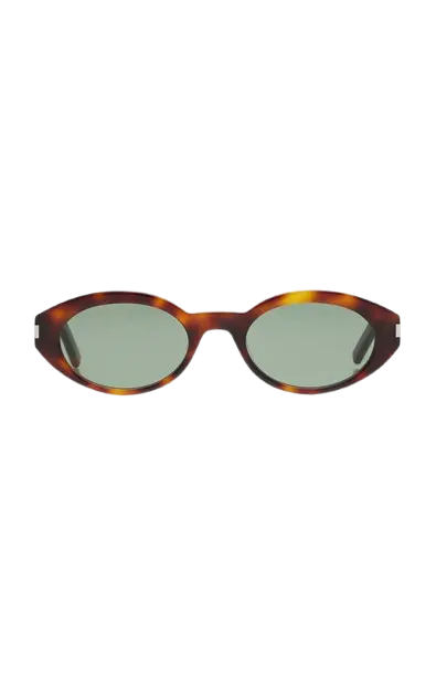 Saint Laurent Round-frame Acetate Sunglasses - Brown