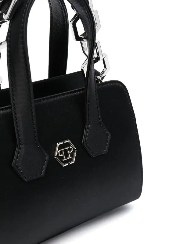 Philipp Plein Logo-plaque Satin-finish Tote Bag