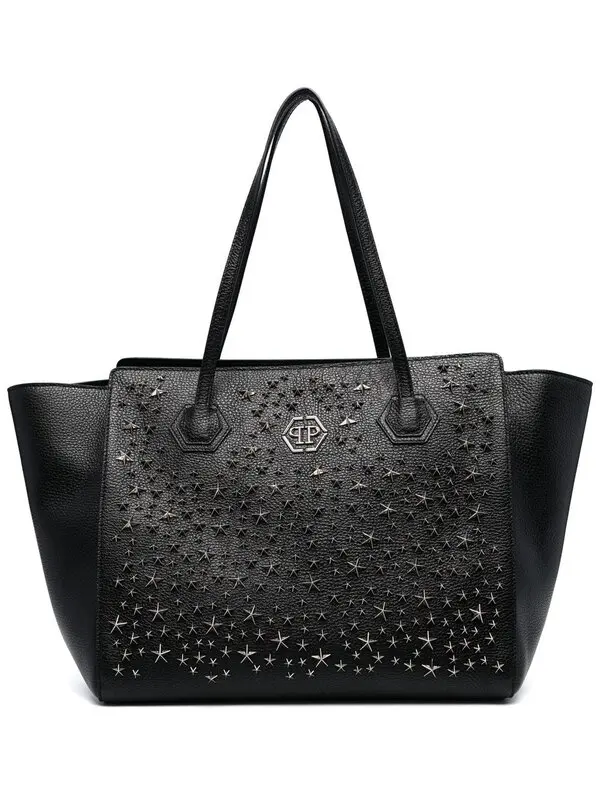 Philipp Plein Star Studded Leather Tote