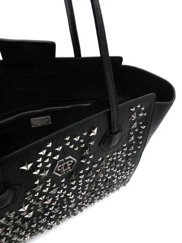 Philipp Plein Star Studded Leather Tote