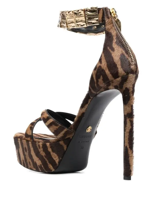Roberto Cavalli Tiger-print Platform Sandals