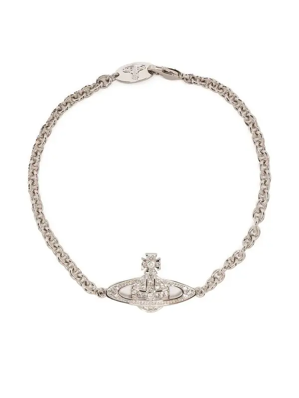 VIVIENNE WESTWOOD Mini Bas Relief Chain Bracelet - Silver