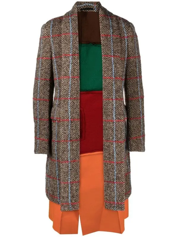 Comme Des Garçons Herringbone Tweed Reversible Overcoat