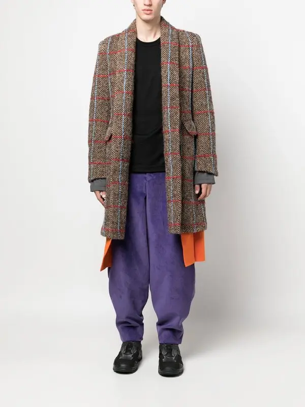 Comme Des Garçons Herringbone Tweed Reversible Overcoat