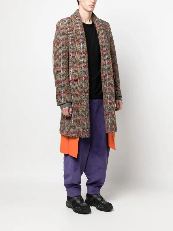 Comme Des Garçons Herringbone Tweed Reversible Overcoat