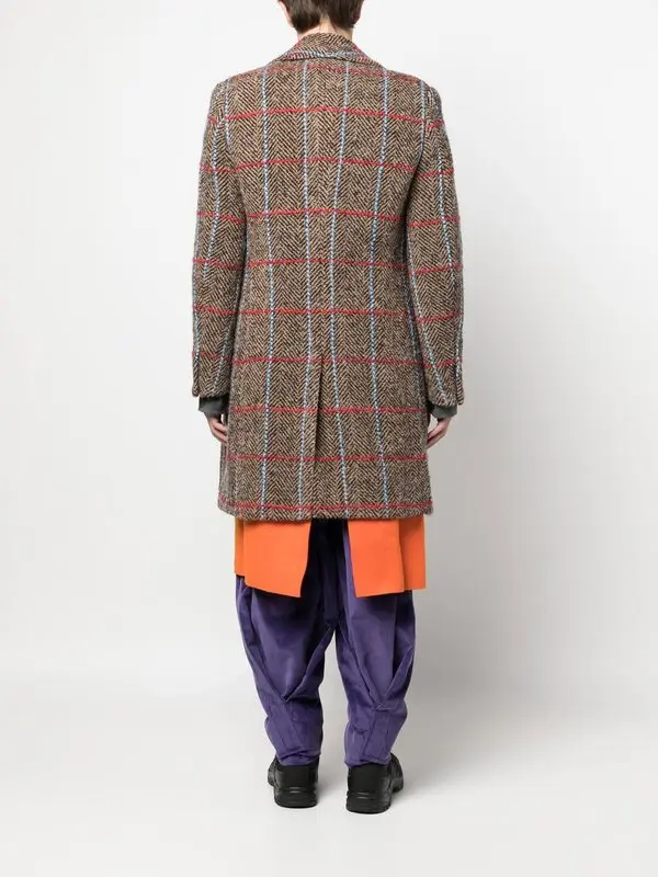 Comme Des Garçons Herringbone Tweed Reversible Overcoat