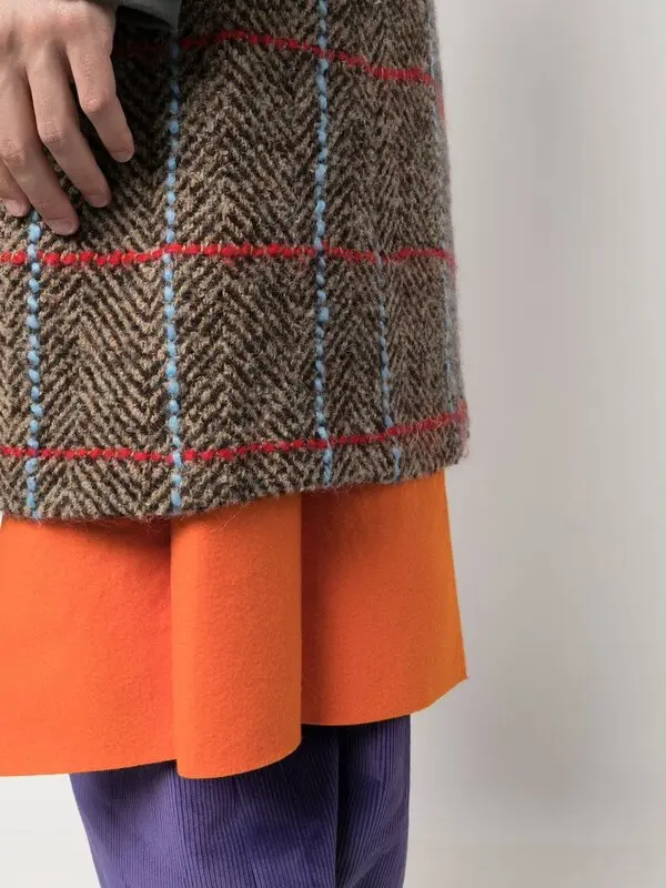 Comme Des Garçons Herringbone Tweed Reversible Overcoat