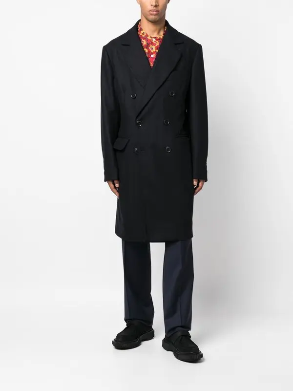 VIVIENNE WESTWOOD Double-breasted Wool Coat - Blue