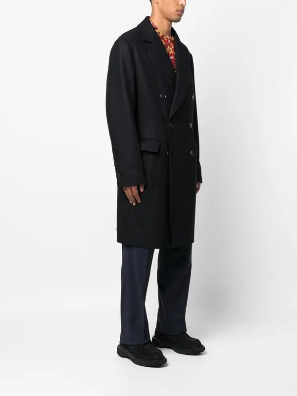 VIVIENNE WESTWOOD Double-breasted Wool Coat - Blue