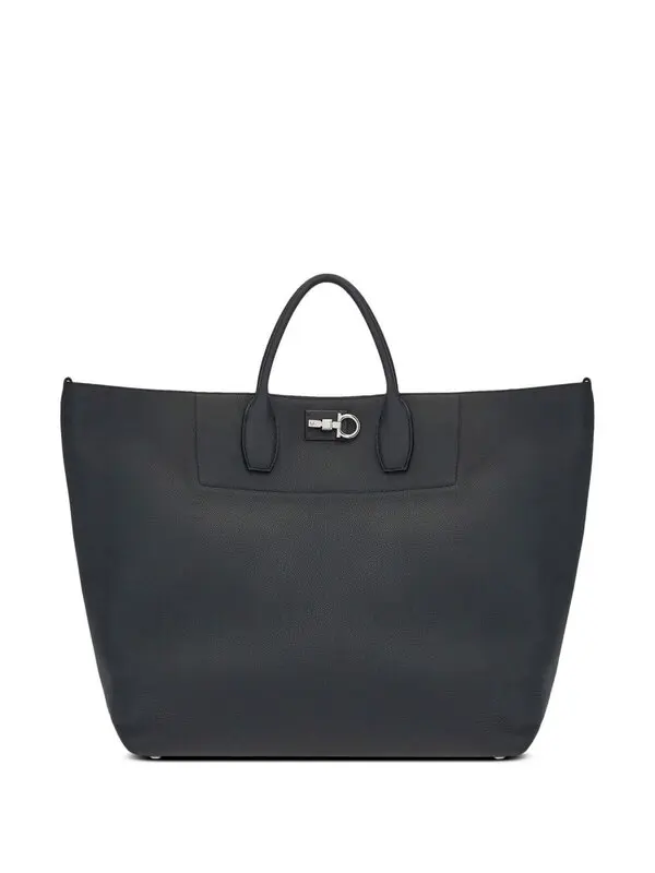 FERRAGAMO Gancini Studio Tote Bag - Black