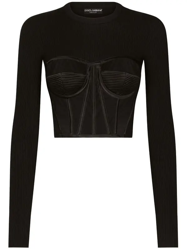 Dolce & Gabbana Fine-rib Bustier Jumper