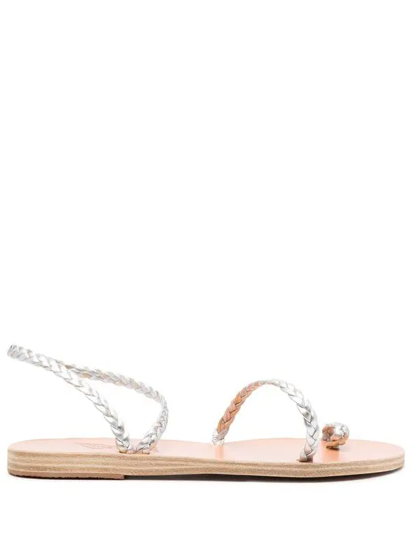 ANCIENT GREEK SANDALS Braided Sandals - Silver