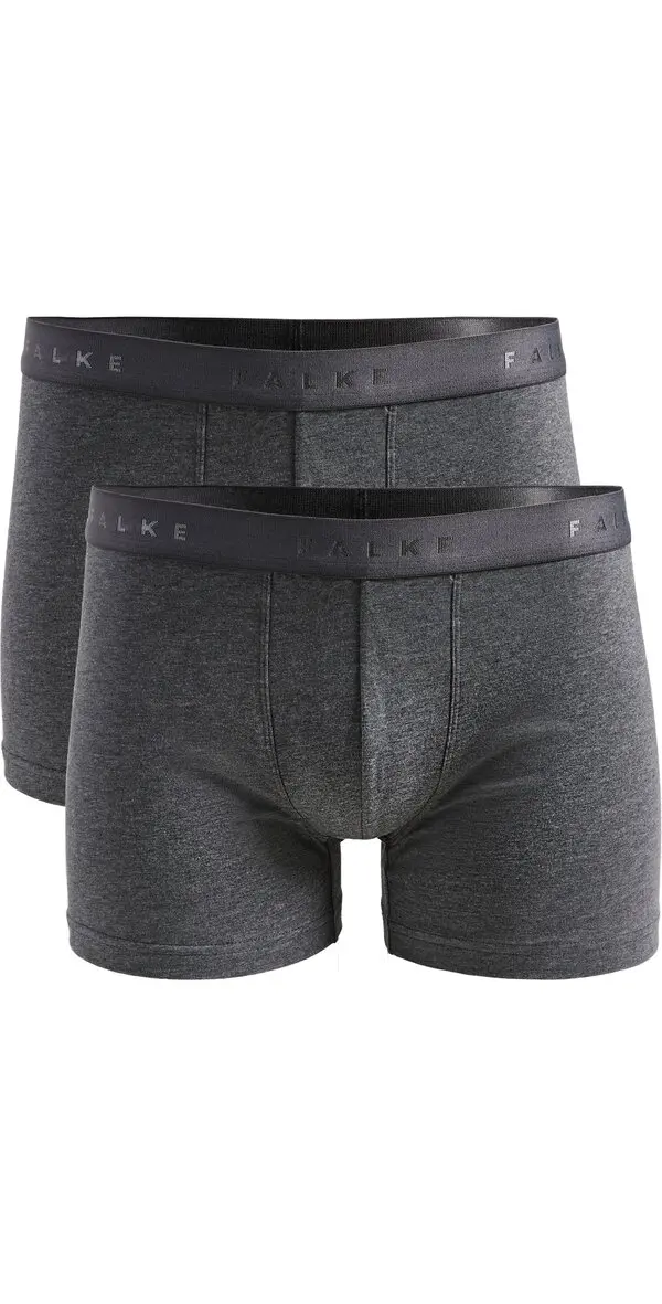 Falke Cotton Boxer Briefs 2 Pack - Dark Grey