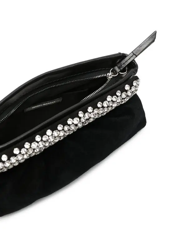 Isabel Marant Étoile Crystal-embellished Suede Crossbody Bag