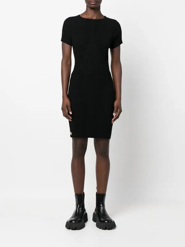Philipp Plein Logo-plaque Ribbed T-shirt Dress