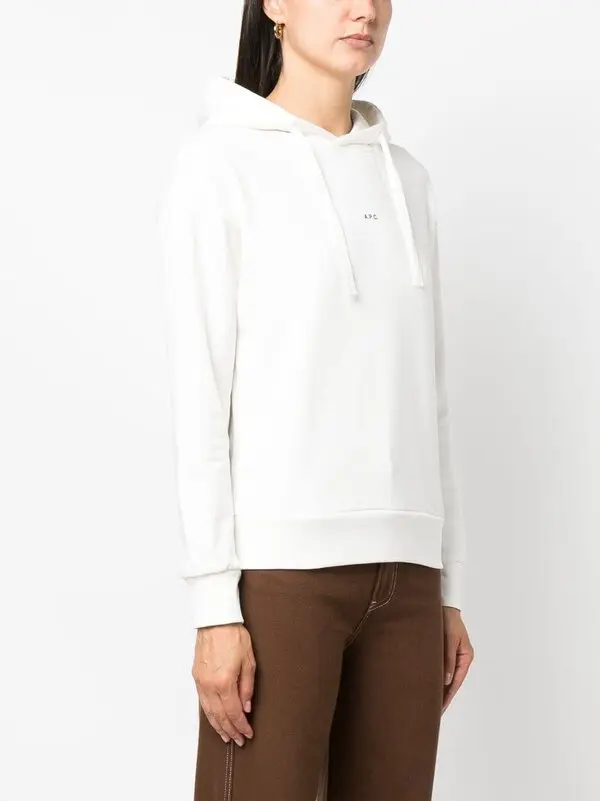 A.p.c. Christaina Logo-print Hoodie - White