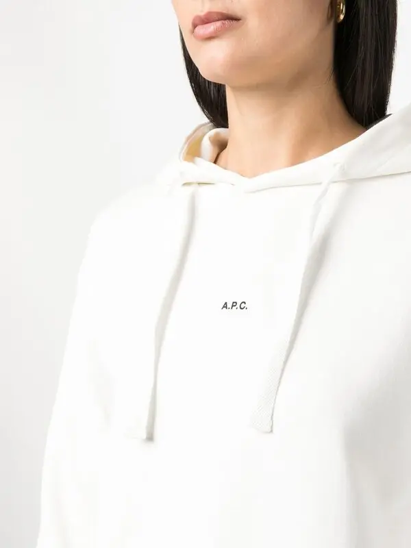 A.p.c. Christaina Logo-print Hoodie - White