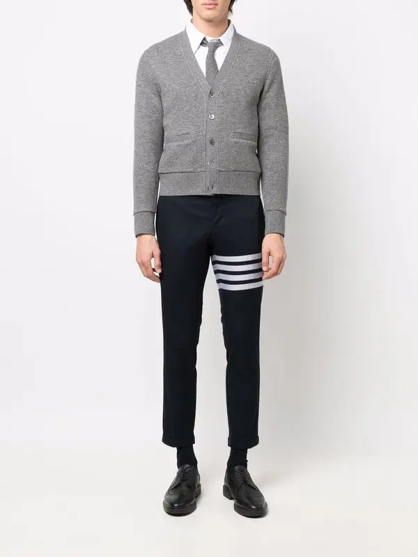 Thom Browne Waffle-knit Cashmere Cardigan