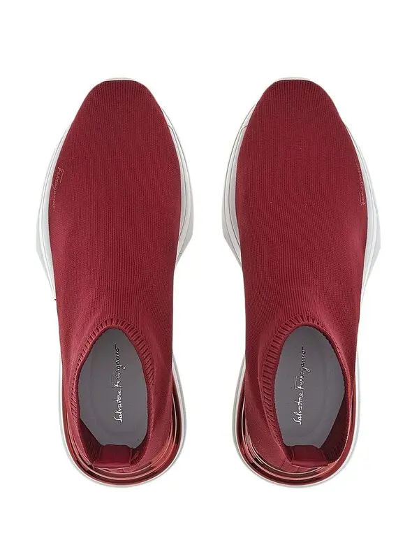 FERRAGAMO Logo-print Slip-on Sneakers - Red