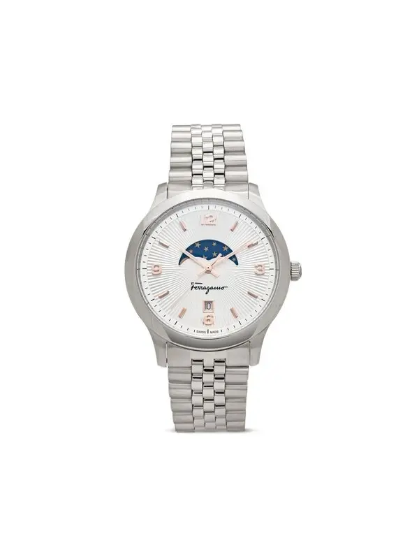 Salvatore Ferragamo Moon Phase White watch Ferragamo 1898 Moonphase Quartz // FBG040016 - Ferragamo  main image 4