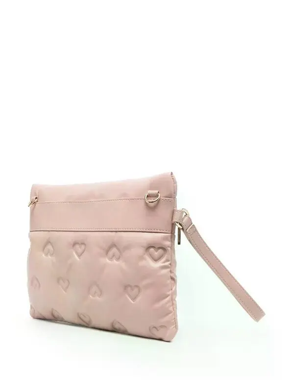 Moschino Embossed Heart Zipped Pouch