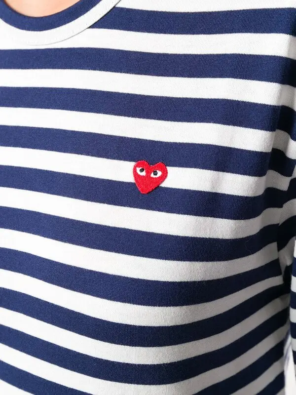 Play Comme Des Garcon Striped Longsleeve T-shirt