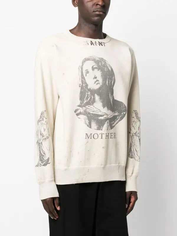 SAINT MXXXXXX Graphic-print Sweatshirt