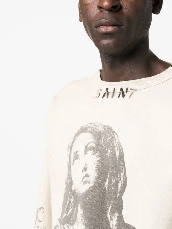 SAINT MXXXXXX Graphic-print Sweatshirt