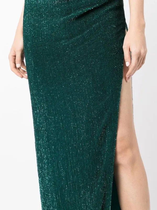 Retrofete Katya Sequin-embellished Gown - Green