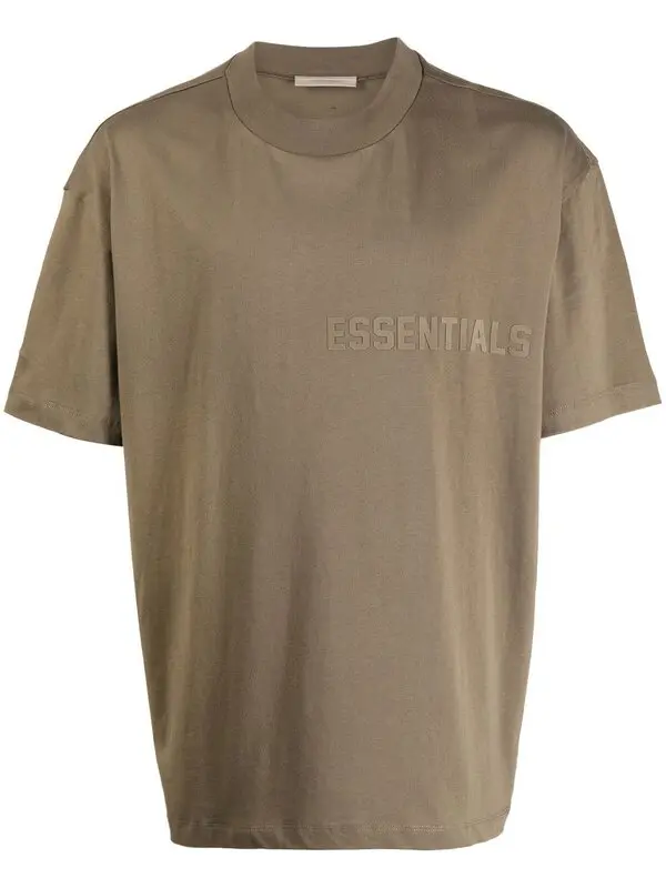 Fear Of God Logo-appliqué Crew-neck T-shirt - Green