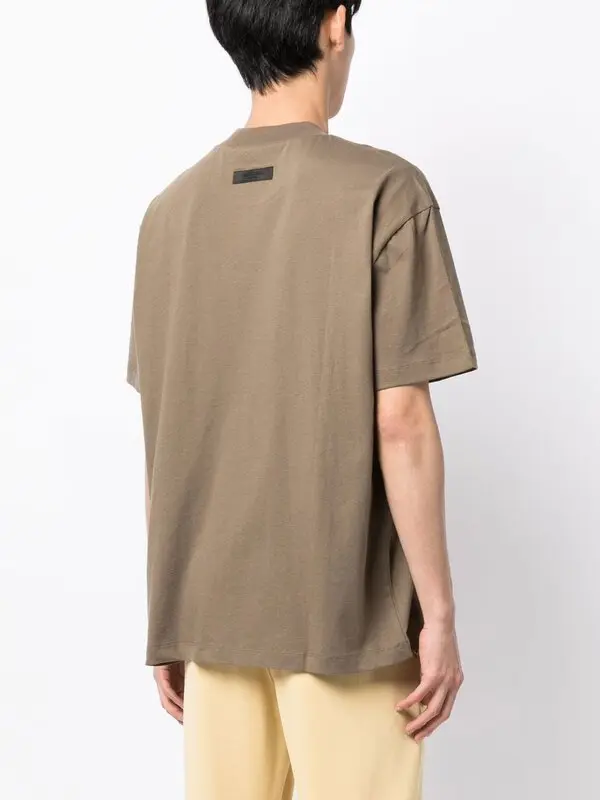 Fear Of God Logo-appliqué Crew-neck T-shirt - Green