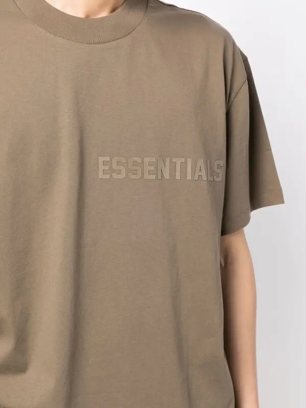 Fear Of God Logo-appliqué Crew-neck T-shirt - Green