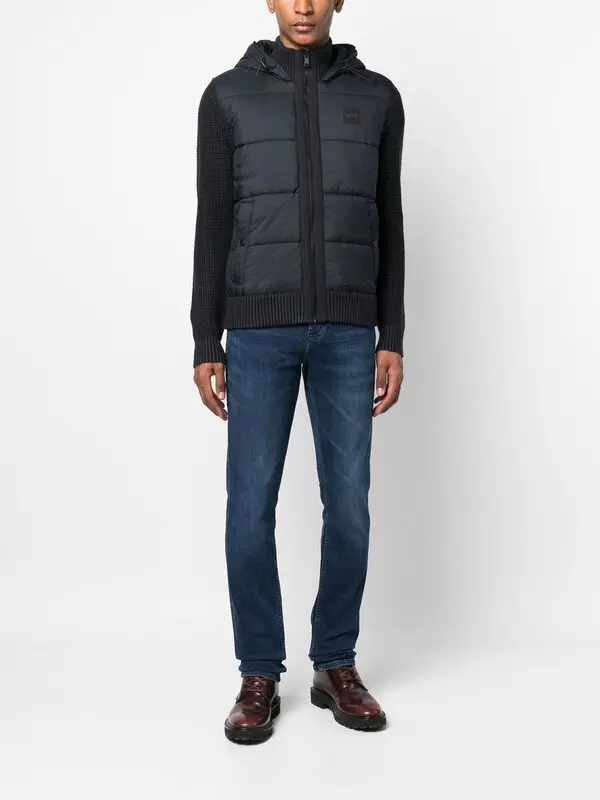 BOSS Mid-wash Logo-patch Jeans