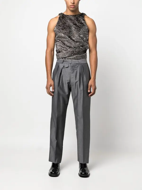MAISON MARGIELA Belted Tapered Trousers