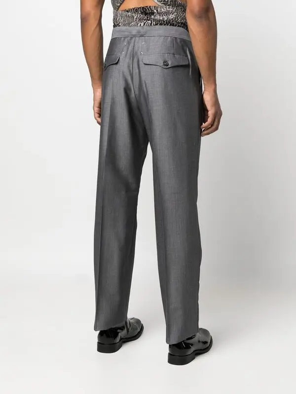 MAISON MARGIELA Belted Tapered Trousers