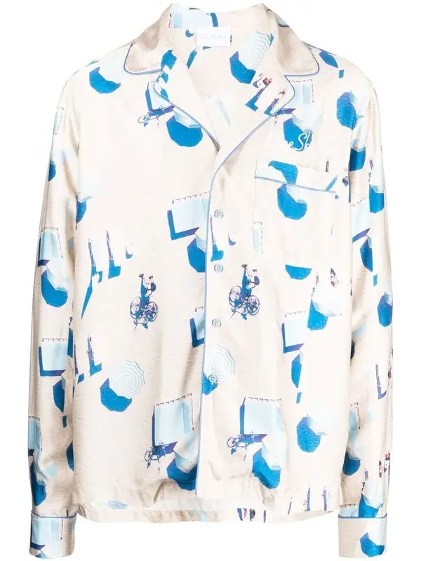 BLUE SKY INN Beach Graphic-print Shirt - Neutrals