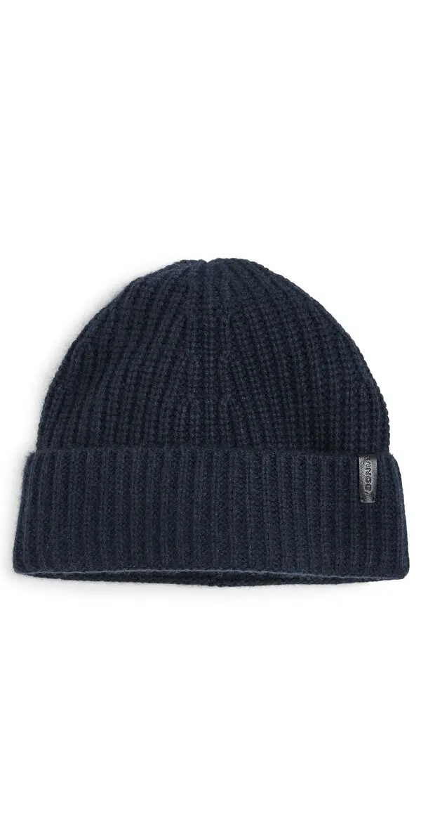 Vince Cashmere Blend Shaker Stitch Beanie - Coastal