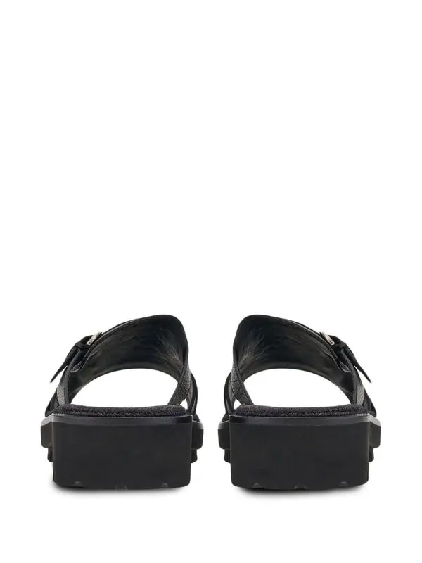 FERRAGAMO Gancini Buckled Calf Leather Sandals