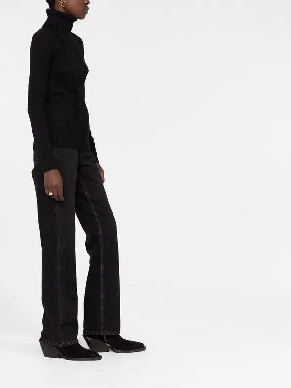 Saint Laurent Cut-out Roll-neck Jumper